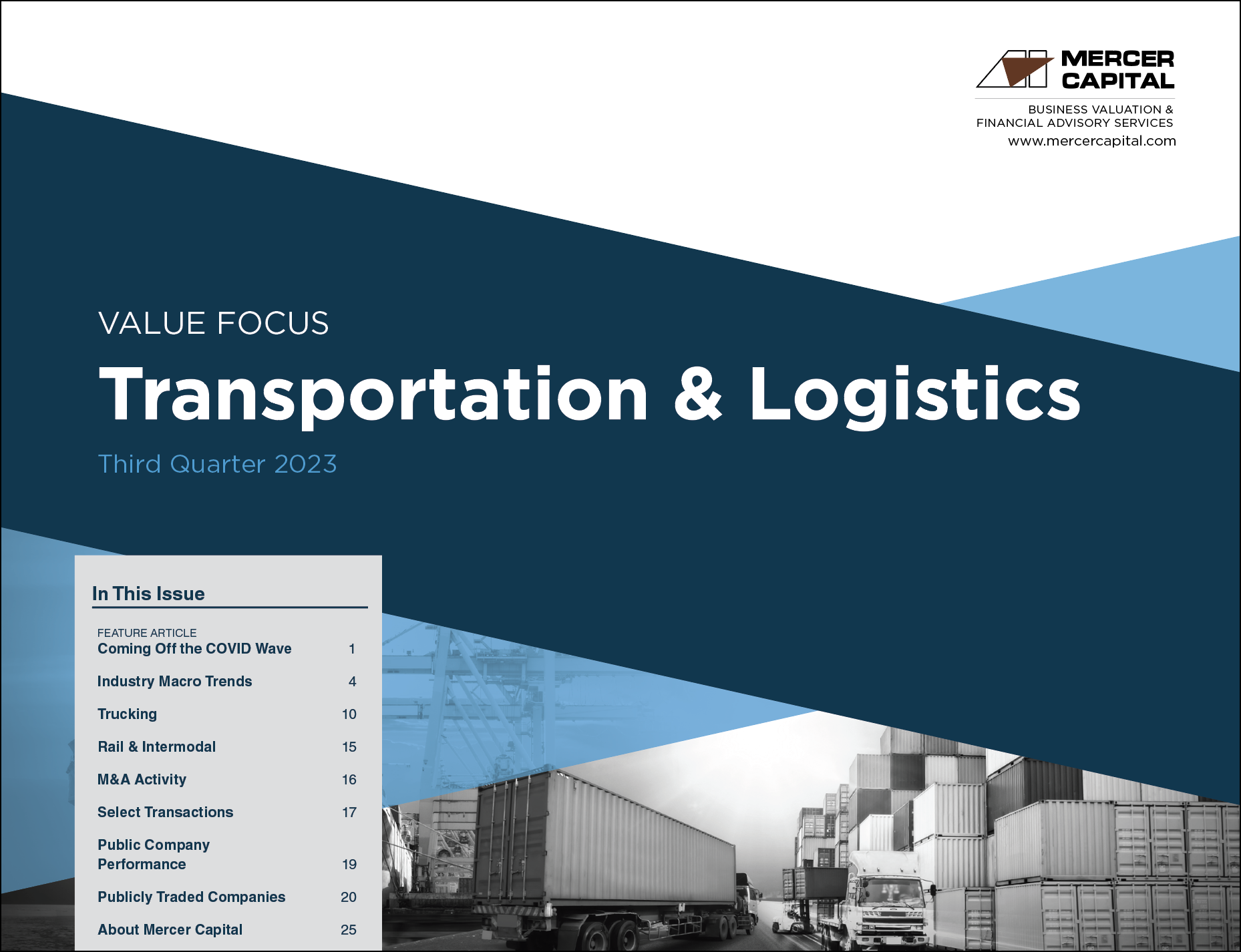 Transportation & Logistics Industry Newsletter - Mercer Capital