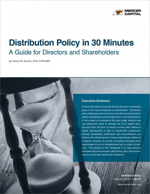 Distribution Policy in 30 Minutes - Mercer Capital